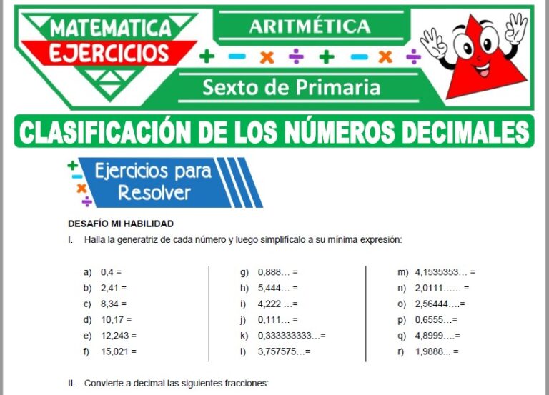 Ejercicios De Fracciones Para Sexto De Primaria 2015
