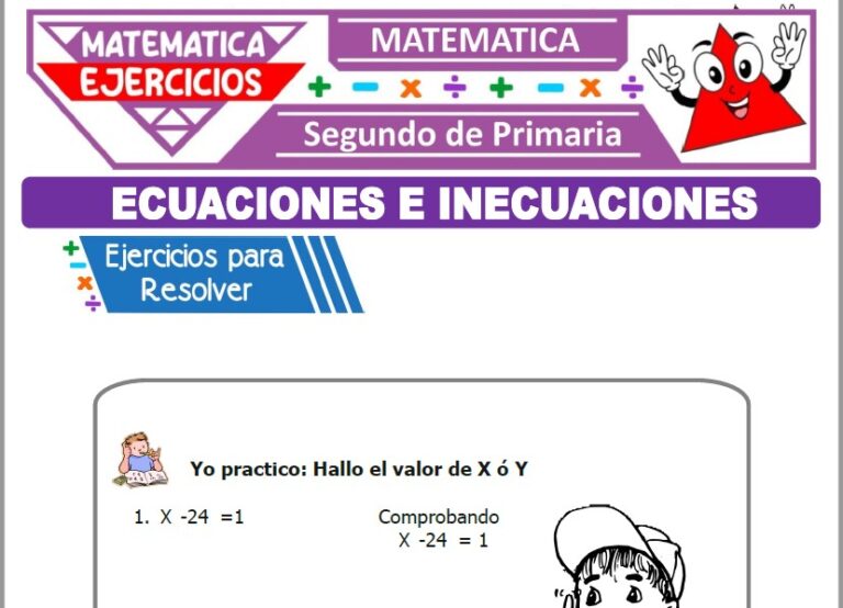 Ejercicios de Ecuaciones e Inecuaciones para Segundo de Primaria