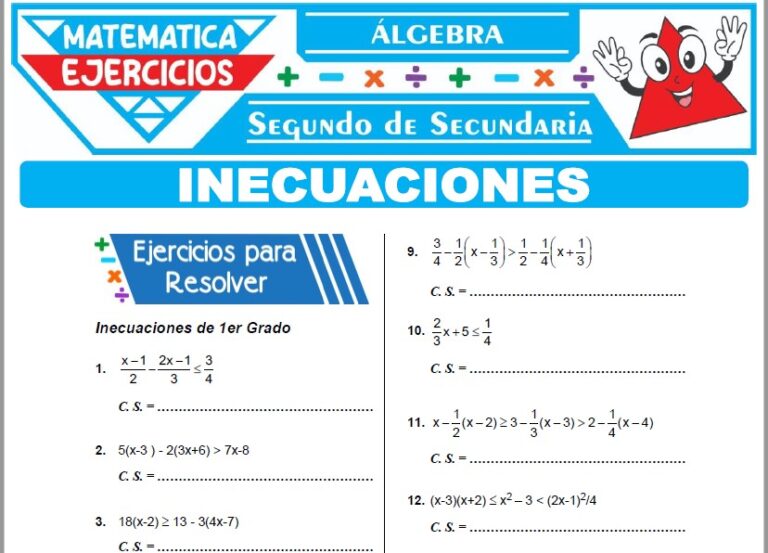 ᐈ Ejercicios de ÁLGEBRA para Segundo de Secundaria