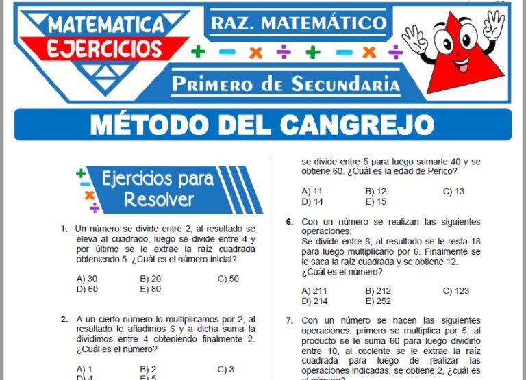 Ejercicios de Razonamiento Matemático para Primero de Secundaria