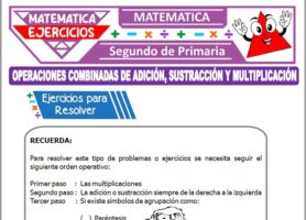 Ejercicios de Operaciones Combinadas de Adición, Sustracción y ...
