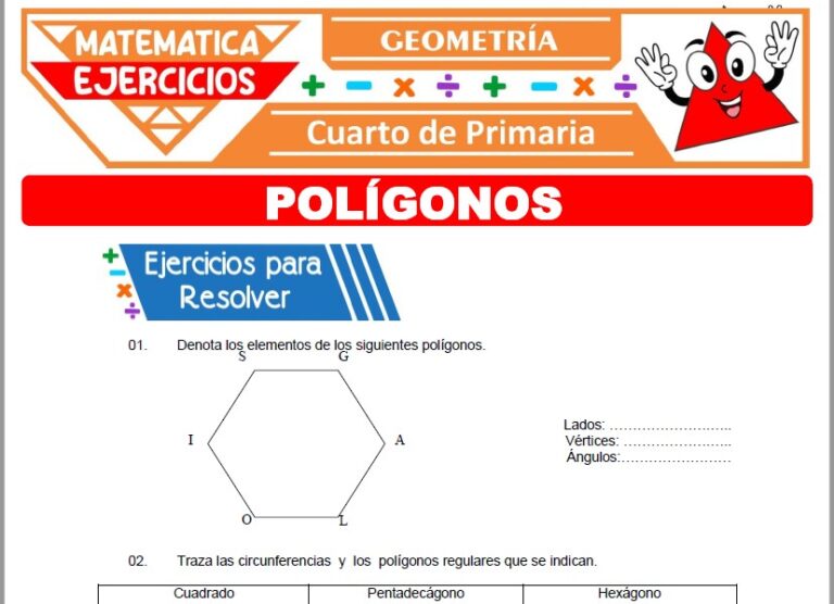 Ejercicios de Polígonos para Cuarto de Primaria
