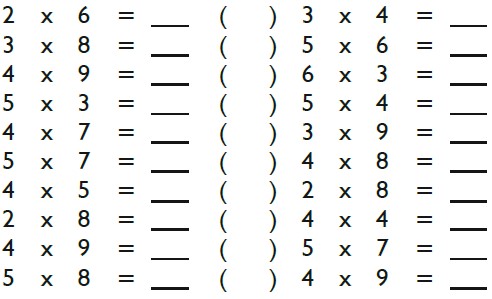 Ejercicios de Técnicas Operativas de la Multiplicación para Segundo de ...